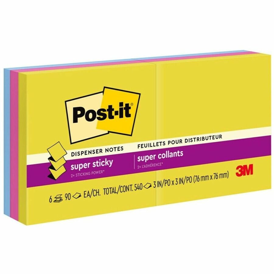 Post-it® Super Sticky Pop-up Notes R330-6SSJOY, 3 in x 3 in (76 mm x 76 ...