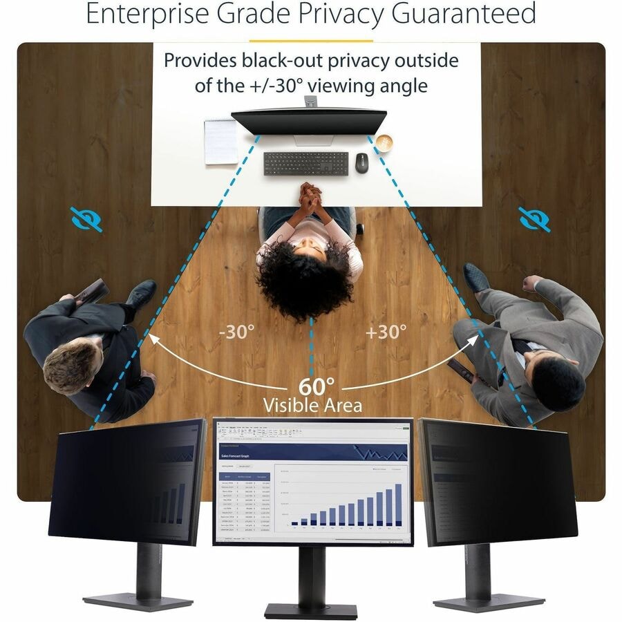 StarTech.com 24-inch 16:9 Computer Monitor Privacy Screen, Hanging ...