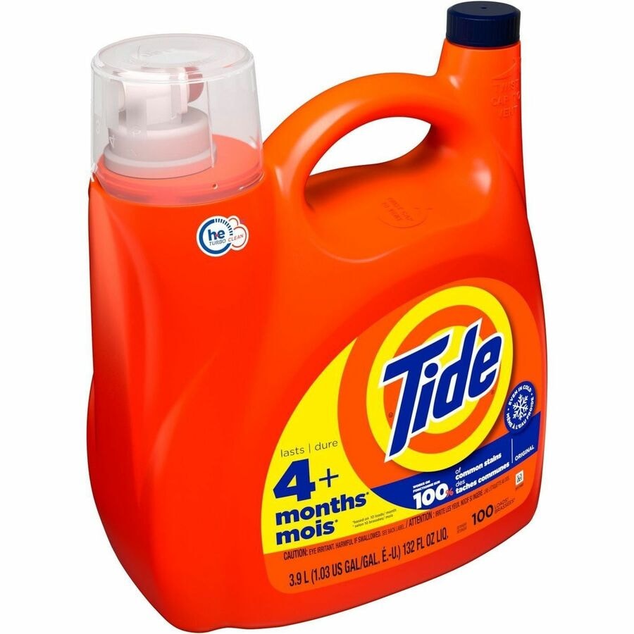 Tide High Efficiency (HE) Liquid Laundry Detergent, Original, 3.9L (100 ...