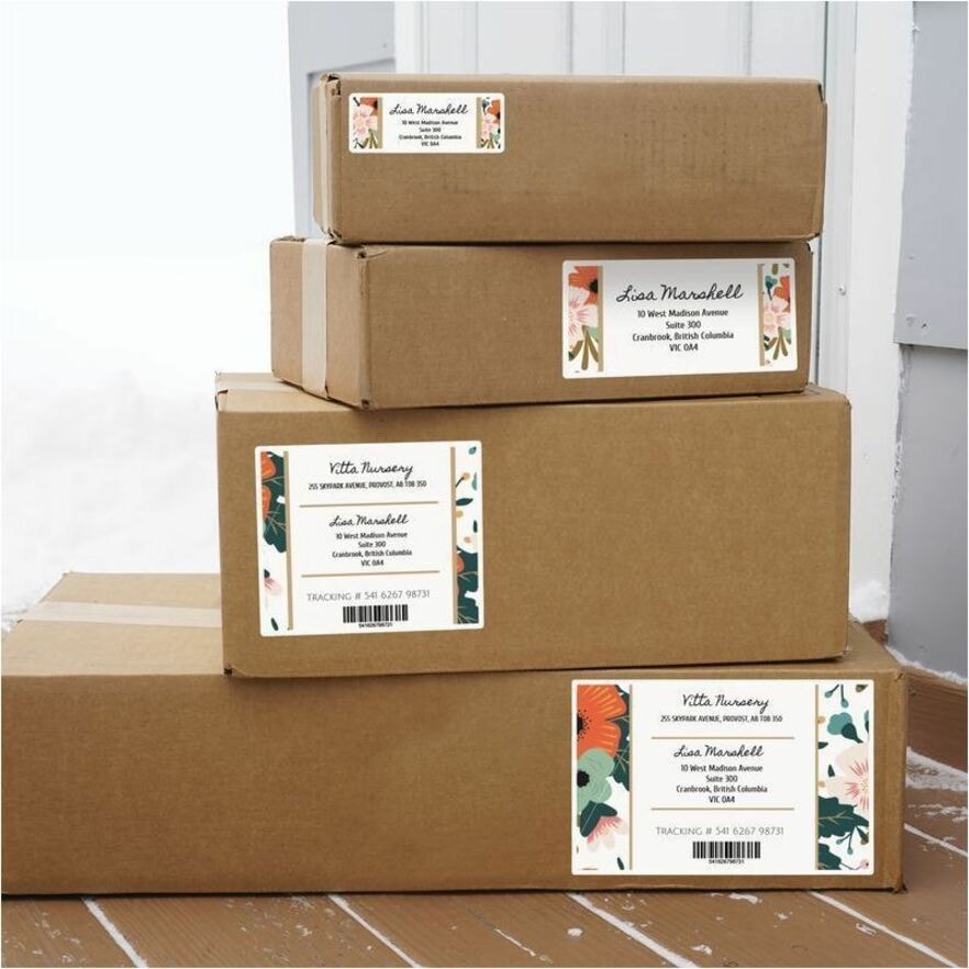 Avery Rectangle Waterproof Labels with Sure Feed Technology ...