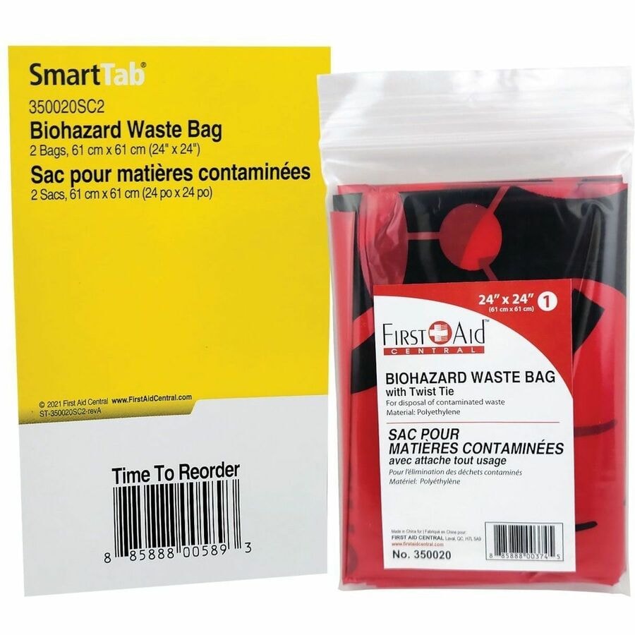 First Aid Central Trash Bag - 37.85 L Capacity - 24" (609.60 mm) Width ...