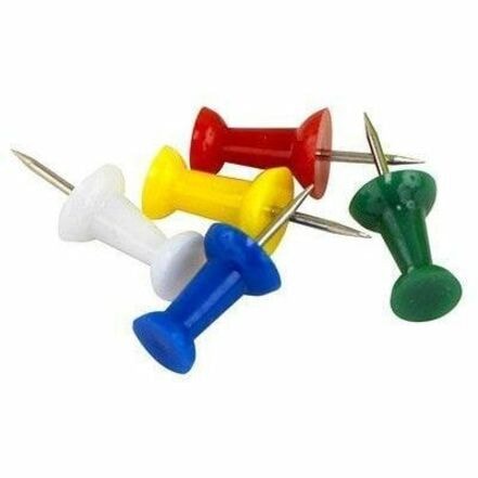 Grand & Toy Pushpins, Assorted Colours, Pack of 100 - for Document ...