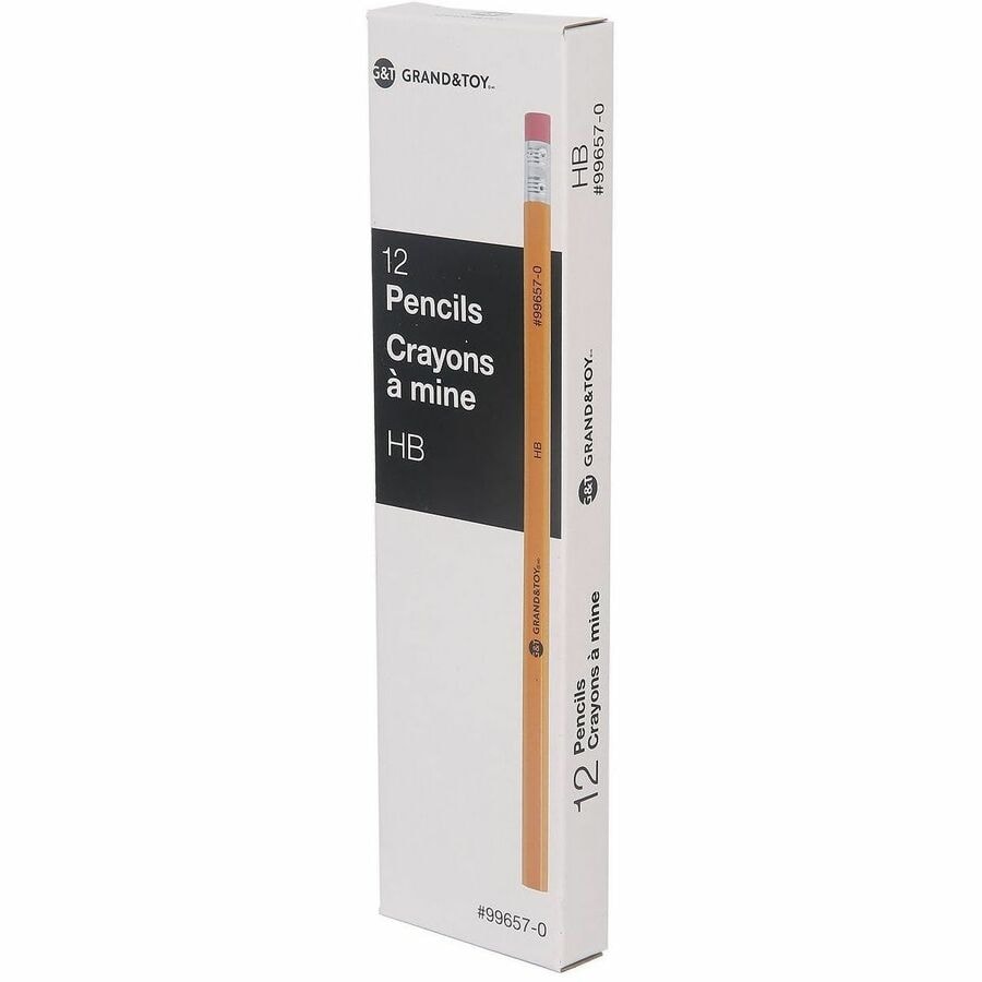 Grand & Toy Premium Office Pencils, HB Grade, Box of 12 - HB - Orange ...