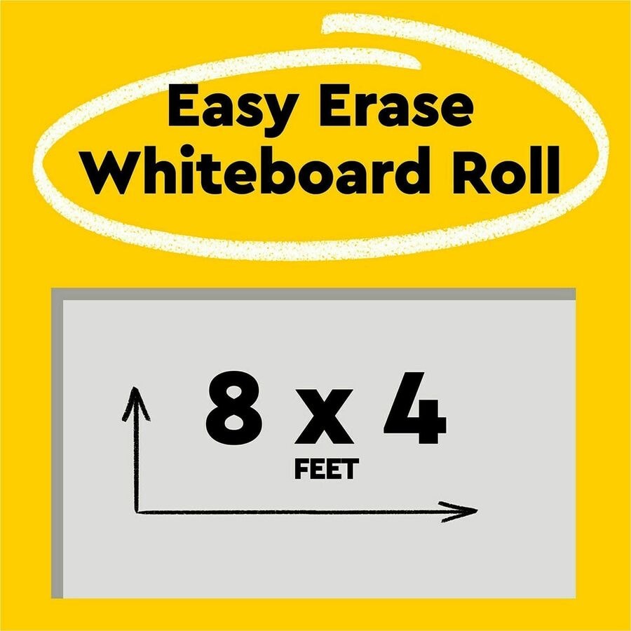 Post-it® Easy Erase Whiteboard Roll, 8'x4' - 48" (121.92 cm) Width x 96 ...
