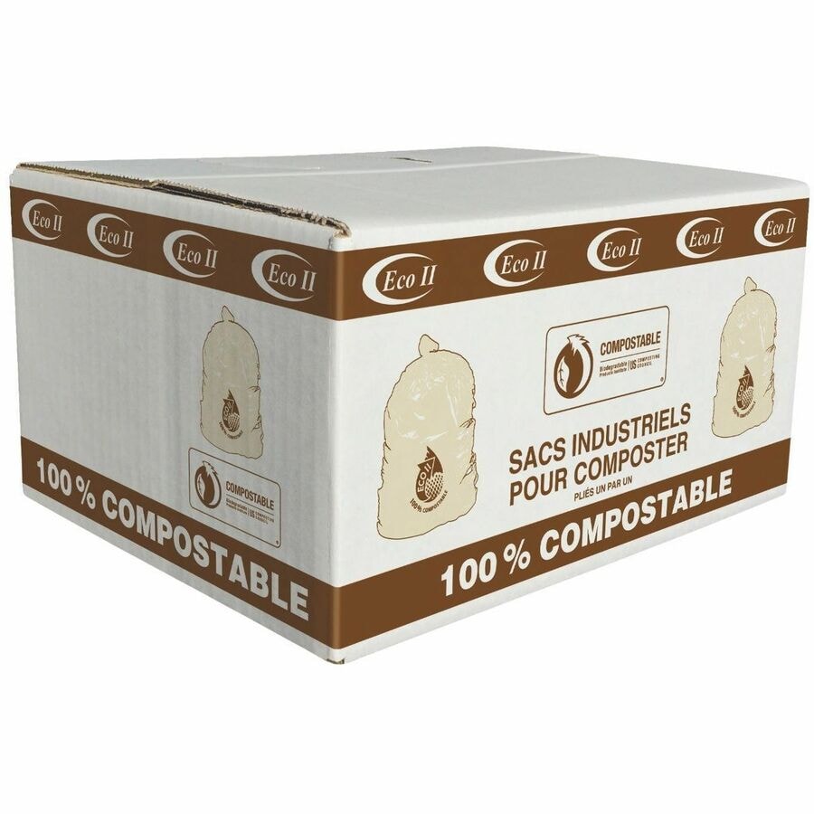 Eco II Garbage Bags - Eco II 35x50 Compostable, 100 per case ...