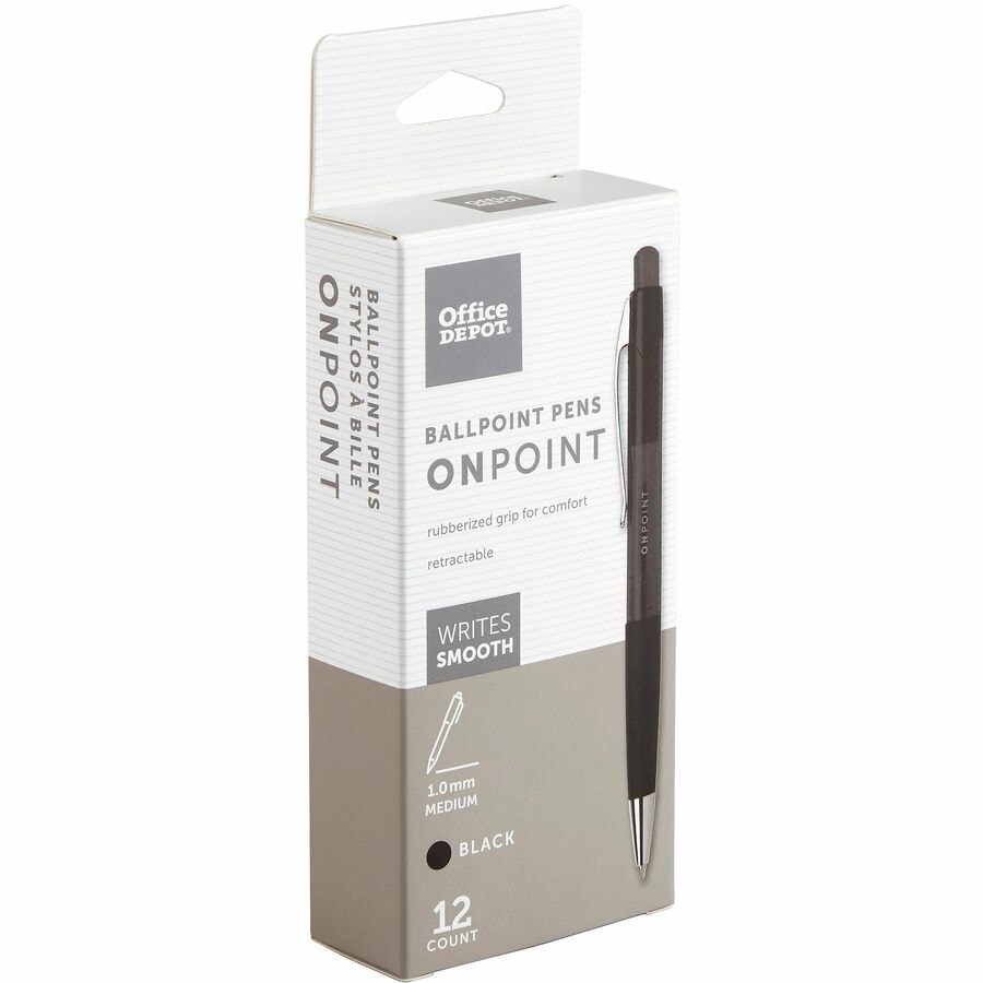 Office Depot OnPoint Ballpoint Pen - Refillable - Retractable - Black ...