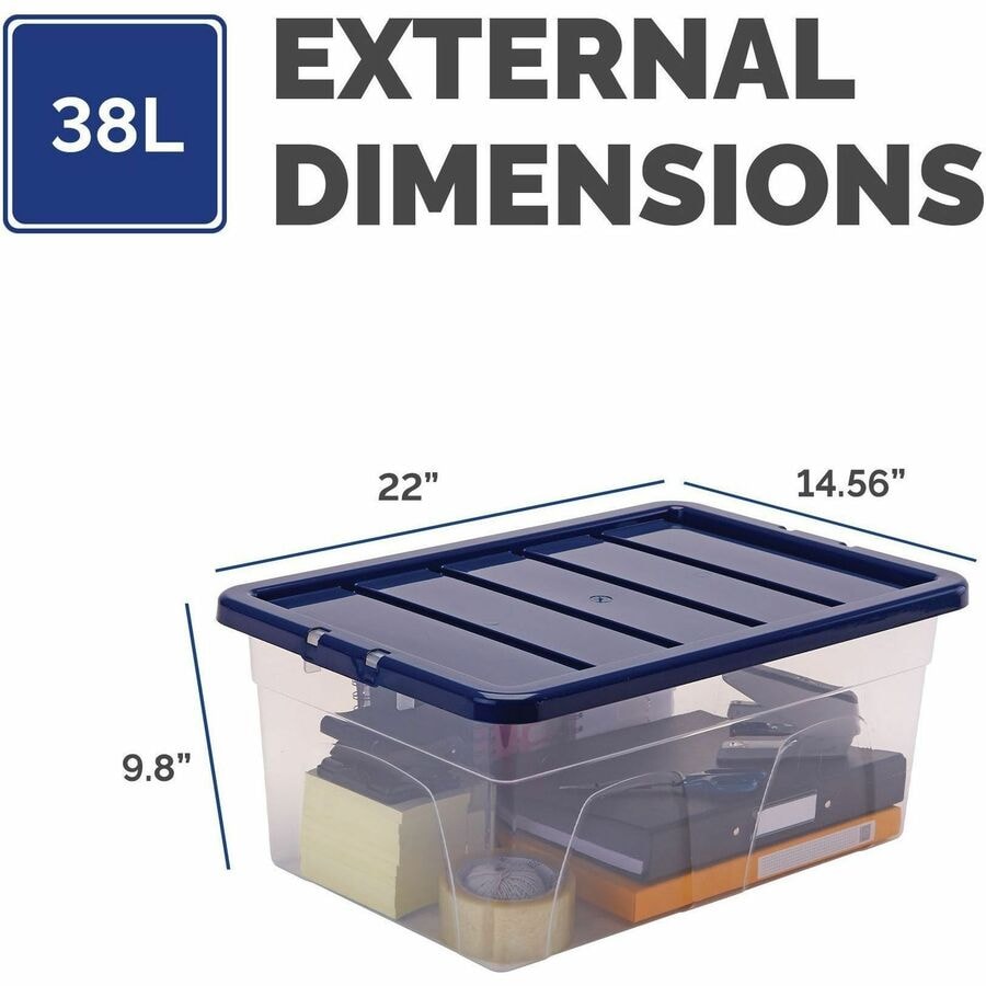 Bankers Box 38L Nestable Plastic storage Box - 5 Ctn - External ...