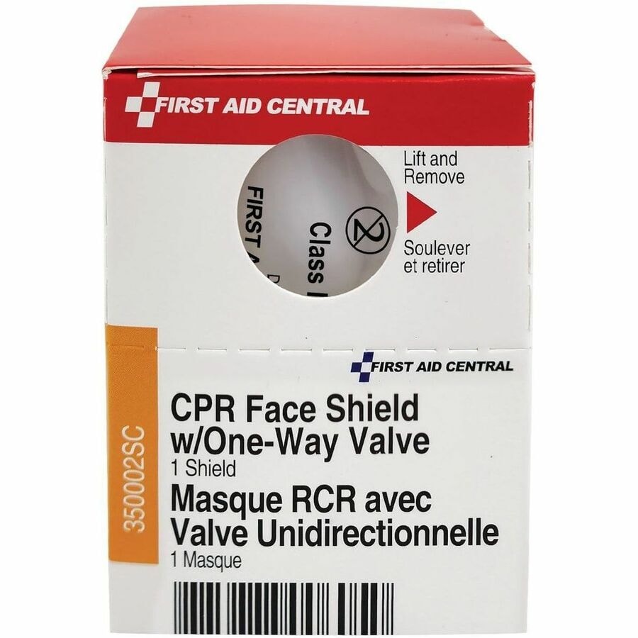 First Aid Central CPR Face Shield - 8.27" (210 mm) Height x 7.87" (200 ...