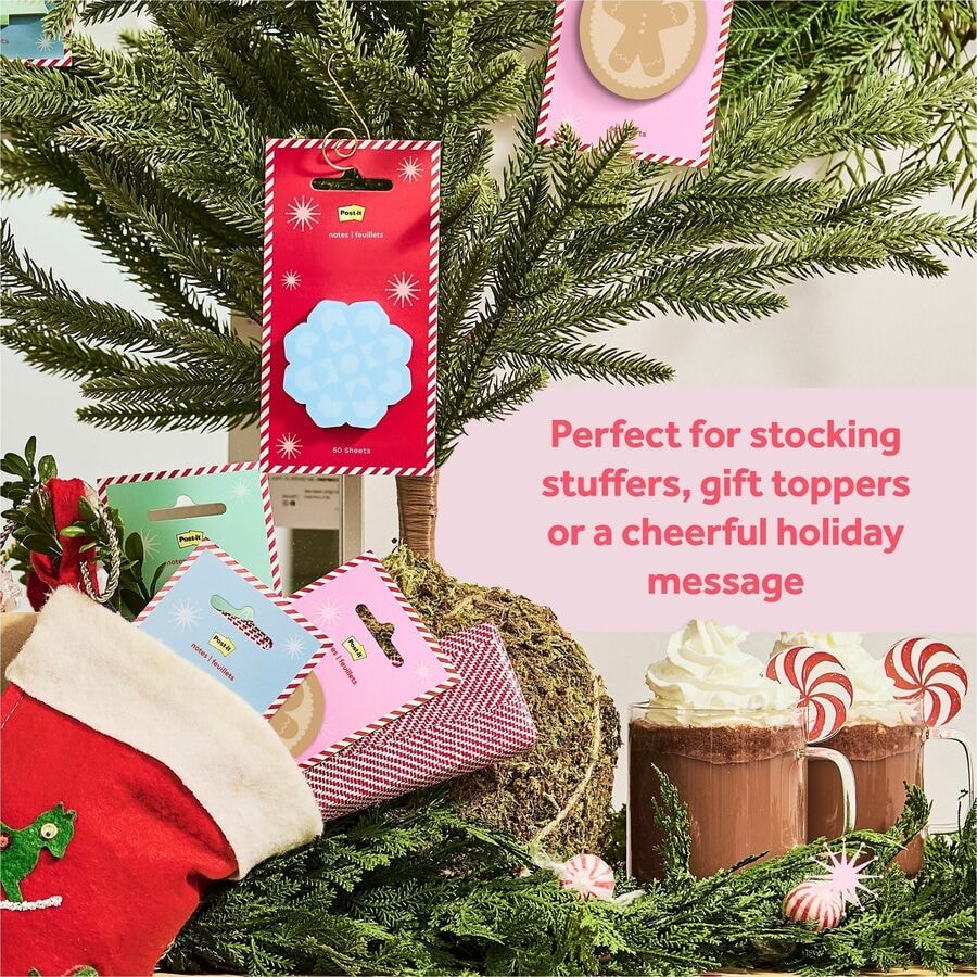 Post-it® Jingle Notes Gingerbread Man - 50 - Gingerbread - 50 Sheets ...