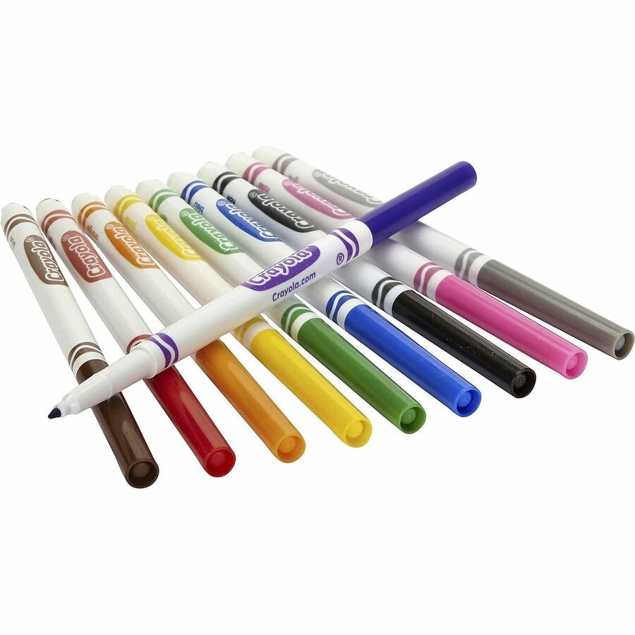 Crayola 10-Color Marker Classpack - Fine Marker Point - Assorted Ink ...
