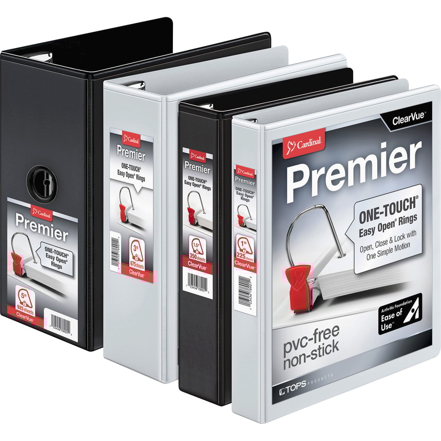 Cardinal EasyOpen Clearvue Slant D-Ring Binders - 4" Binder Capacity ...