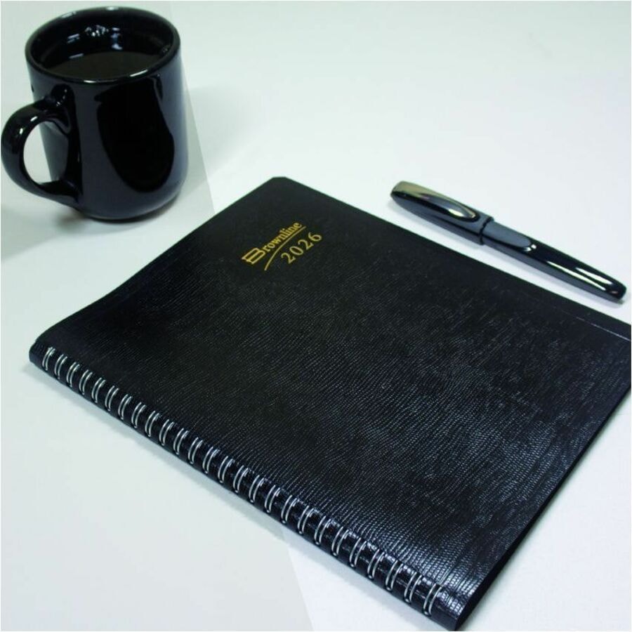 Brownline® Essential Monthly Diary 14 Month Twin Wire 8-7/8x7-1/8 ...