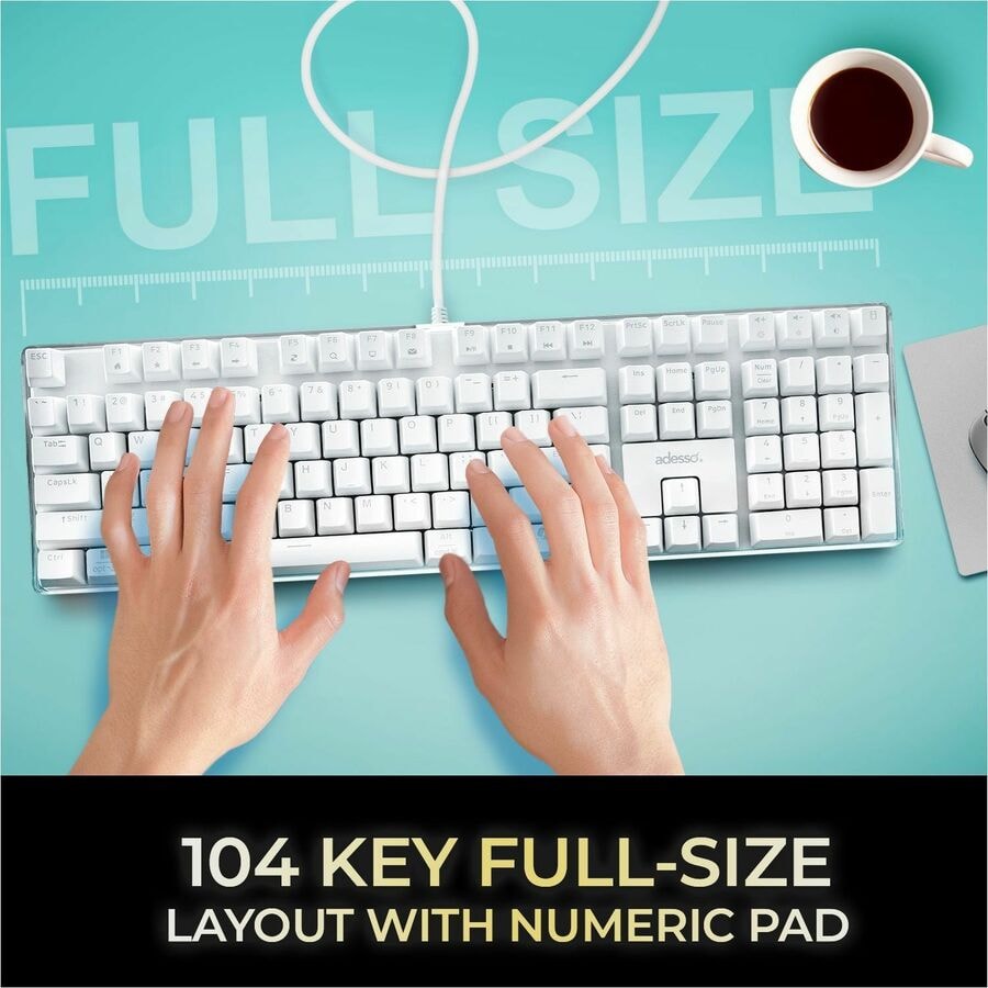 Adesso Multi-OS Illuminated Mechanical Keyboard With CoPilot AI Hotkey ...