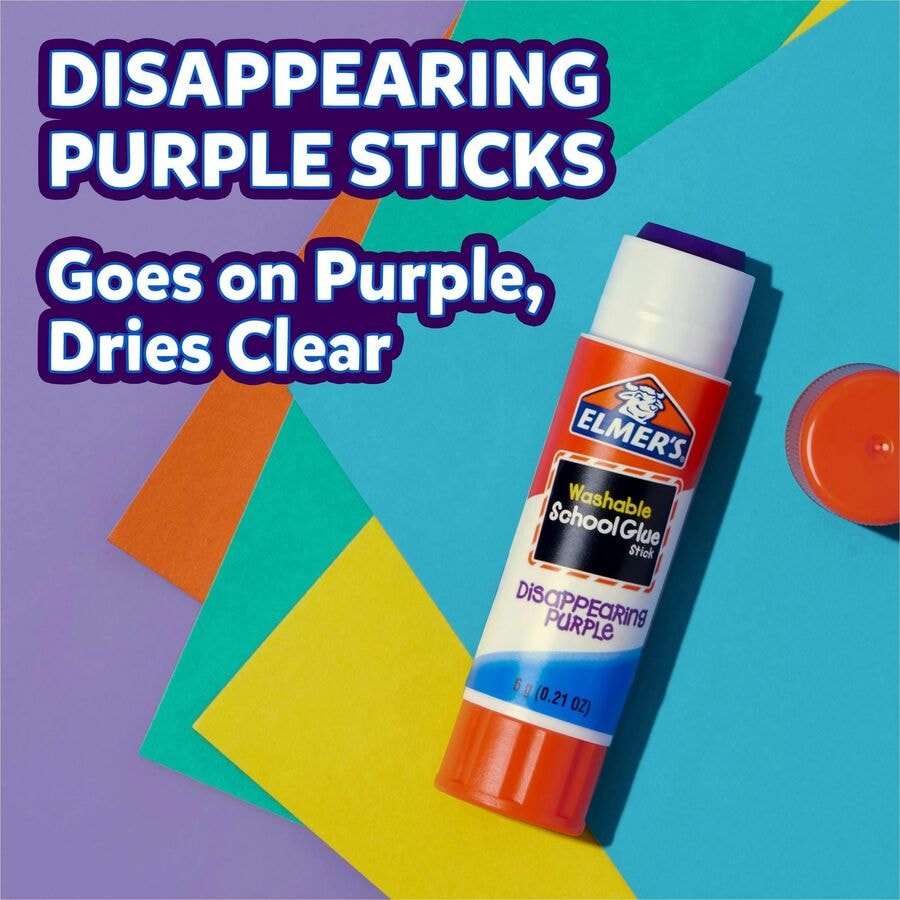 Elmer's Color 'N Glitz Glue Sticks - 0.21 oz (6 g) - Red, Blue, Pink ...