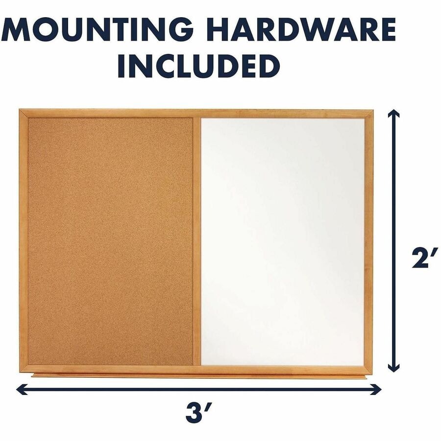 Quartet Standard Combination Whiteboard/Cork Bulletin Board - 36" (91. ...