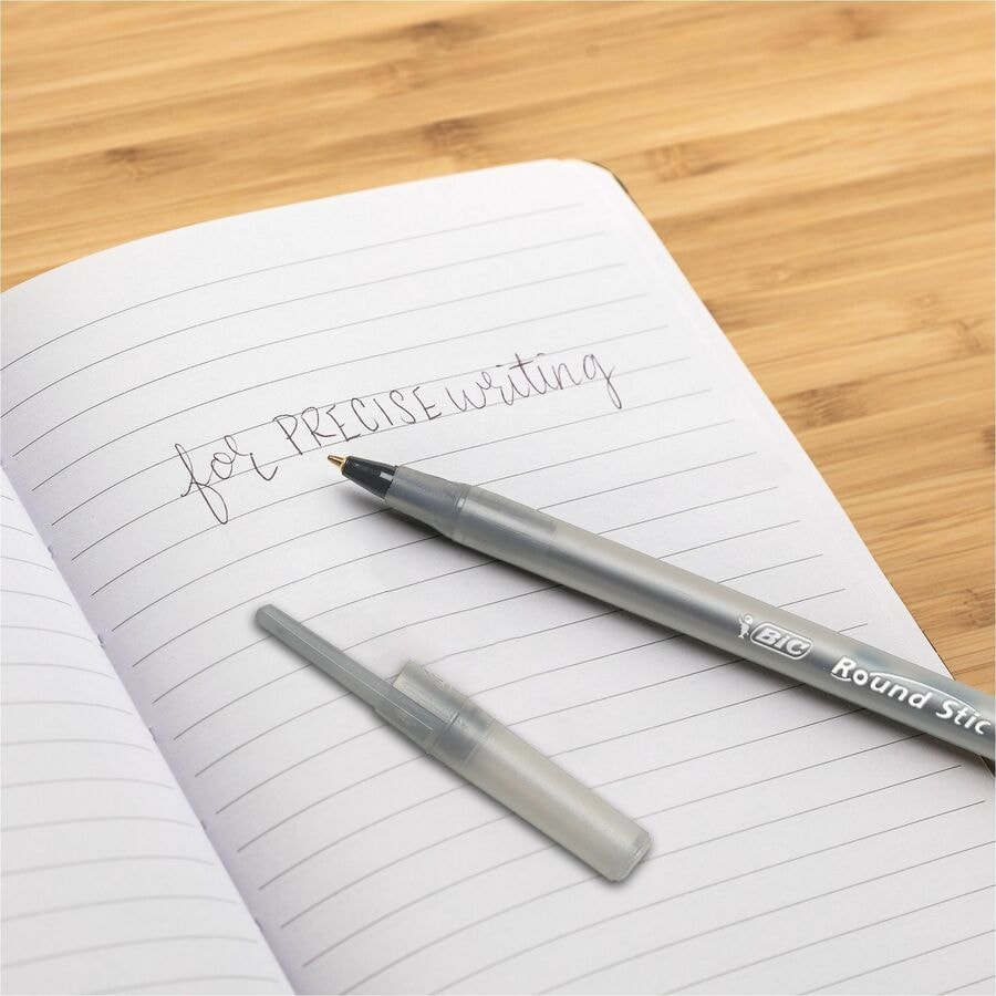 BIC Round Stic Extra Precision Ballpoint Pen, Fine Point For Ultra ...