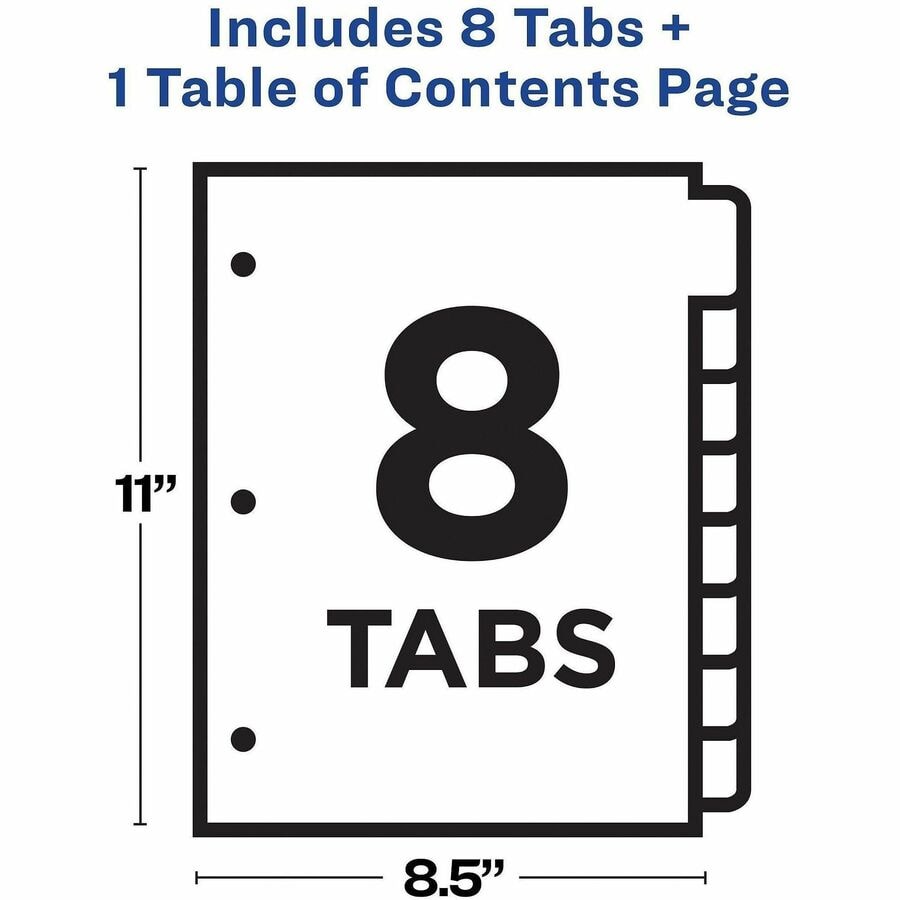 Avery® Ready Index® Table of Content Dividersfor Laser and Inkjet ...