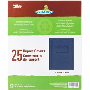 Hilroy Letter Recycled Report Cover - Dark Blue - 25 / Pack | Grand & Toy