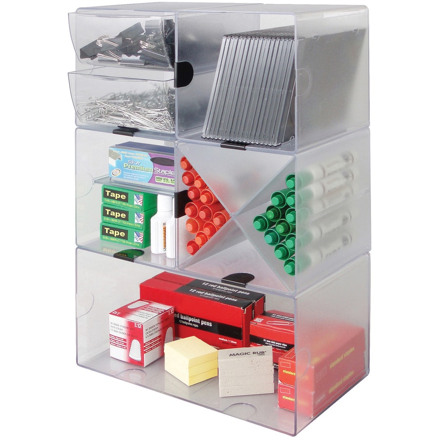 Deflecto Stackable Cube Organizer - 2 Compartment(s) - 6" (152.40 mm ...