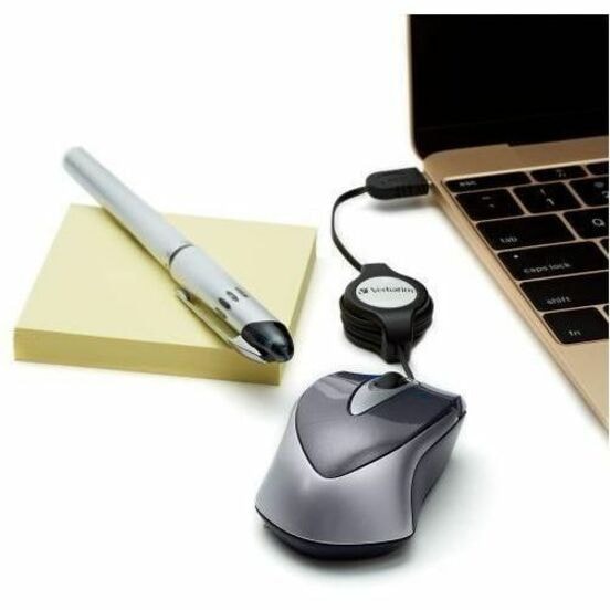 Verbatim Mouse - Travel Mouse - Optical - Black - USB Type C - 1 ...