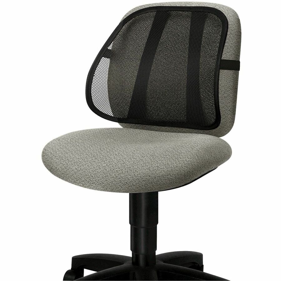 Fellowes Office Suites Mesh Back Support - Black - Mesh Fabric - 1 Each ...