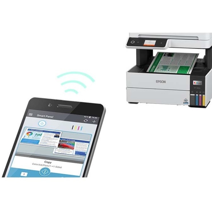 Epson EcoTank Pro ET-5150 Inkjet Multifunction Printer-Color-White ...