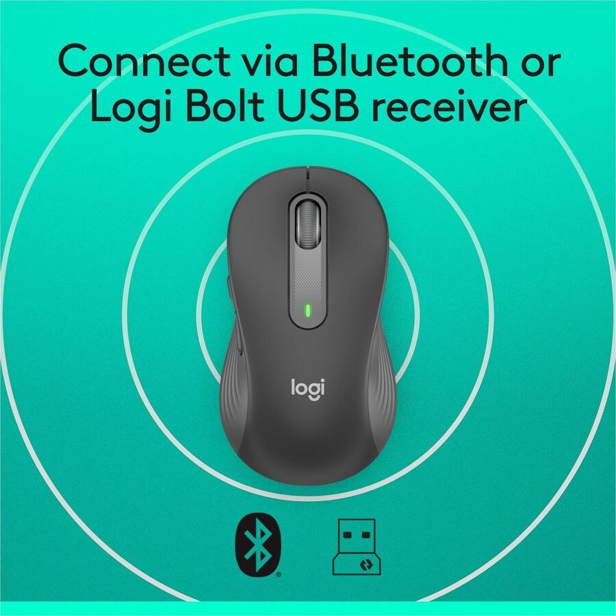 Logitech Signature M650 L Full Size Wireless Mouse - For Large Sized ...