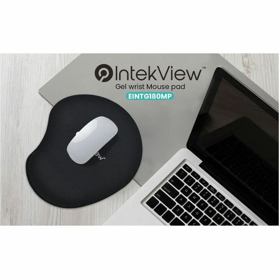 IntekView Mouse Pad - 1" (25.40 mm) x 8" (203.20 mm) Dimension - Black ...
