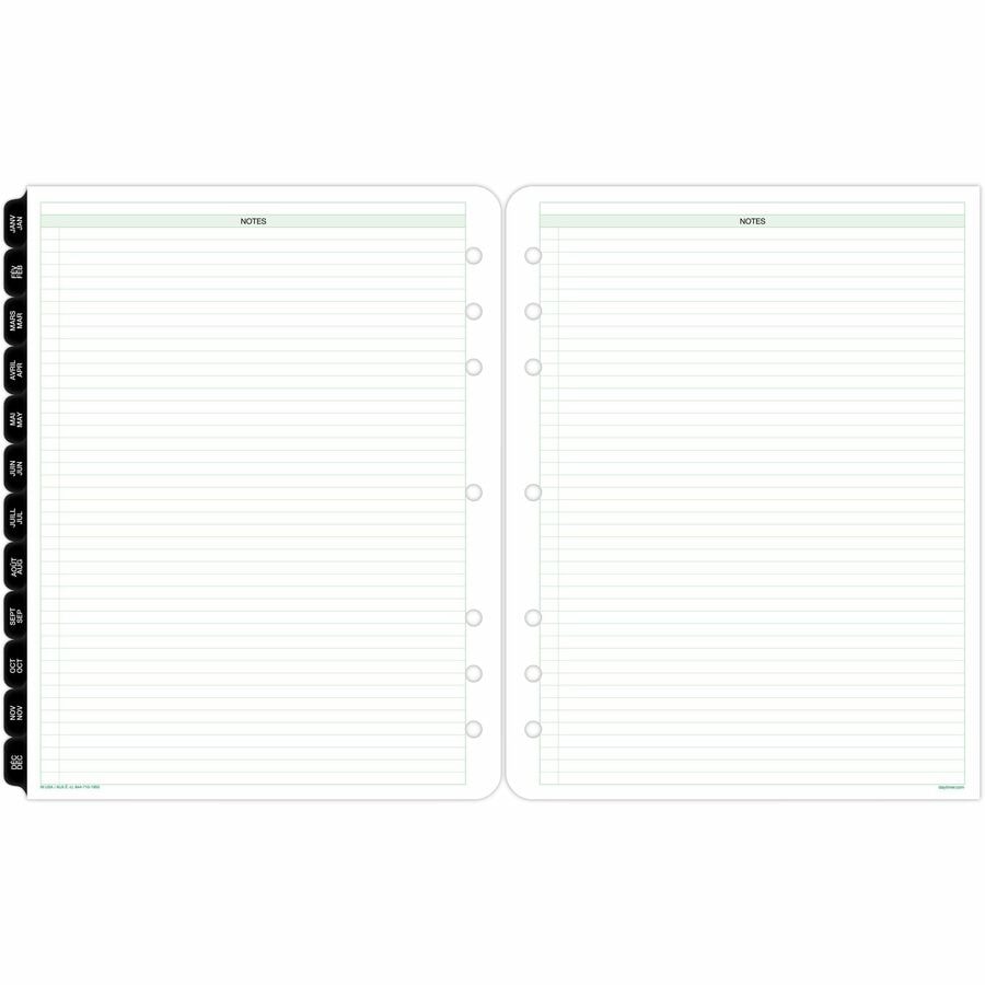 Day-Timer Planner Refill - Folio - 12 Month - January 2025 - December ...