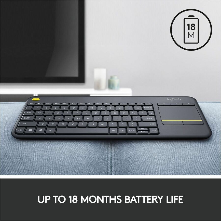 Logitech K400 Plus Touchpad Wireless Keyboard - Wireless Connectivity ...