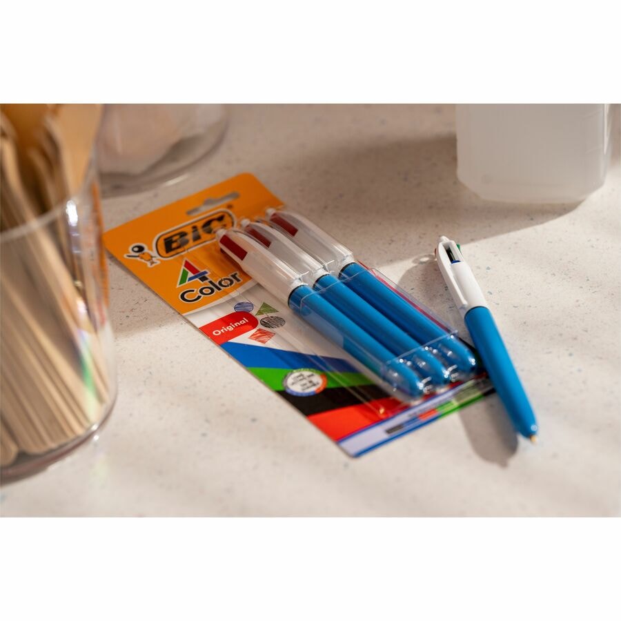 BIC 4-Color Ballpoint Pen - 1 mm Medium Pen Point - Refillable ...