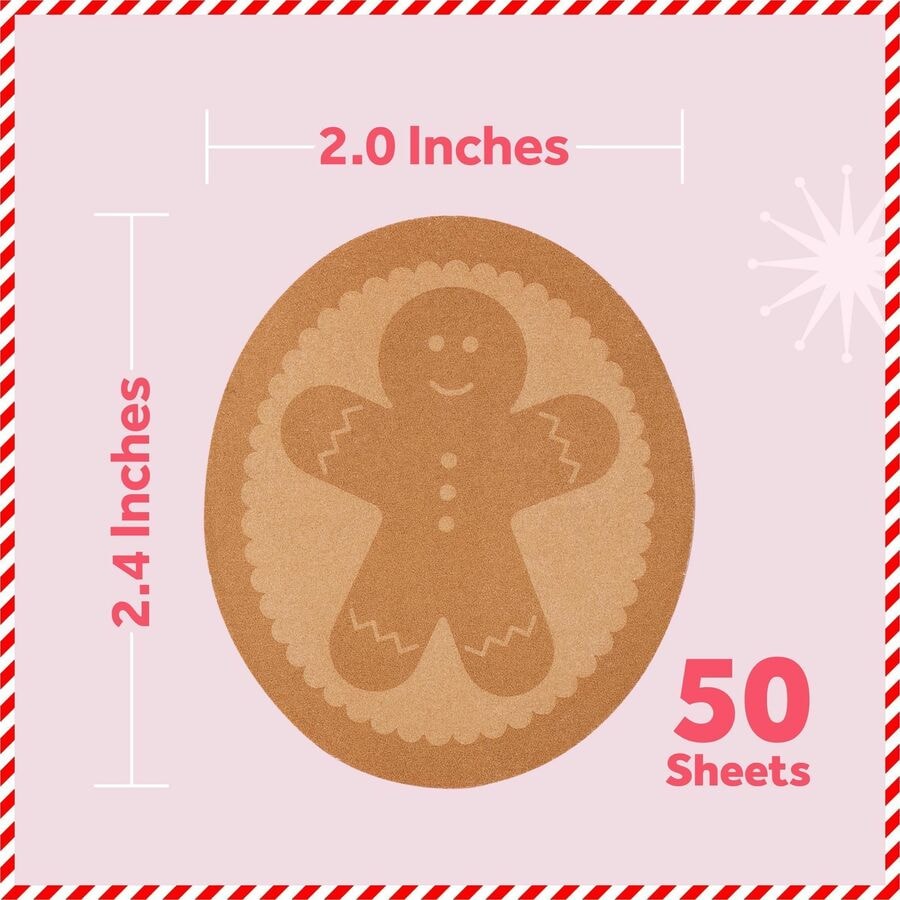 Post-it® Jingle Notes Gingerbread Man - 50 - Gingerbread - 50 Sheets ...