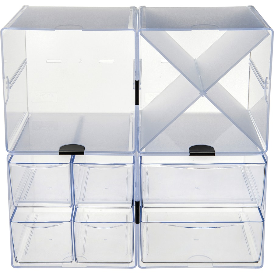 Deflecto Stackable Cube Organizer - 2 Drawer(s) - 6" (152.40 mm) Height ...