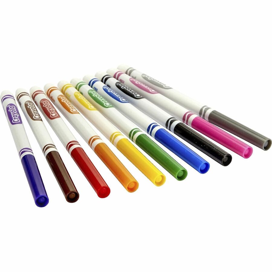 Crayola 10-Color Marker Classpack - Fine Marker Point - Assorted Ink ...