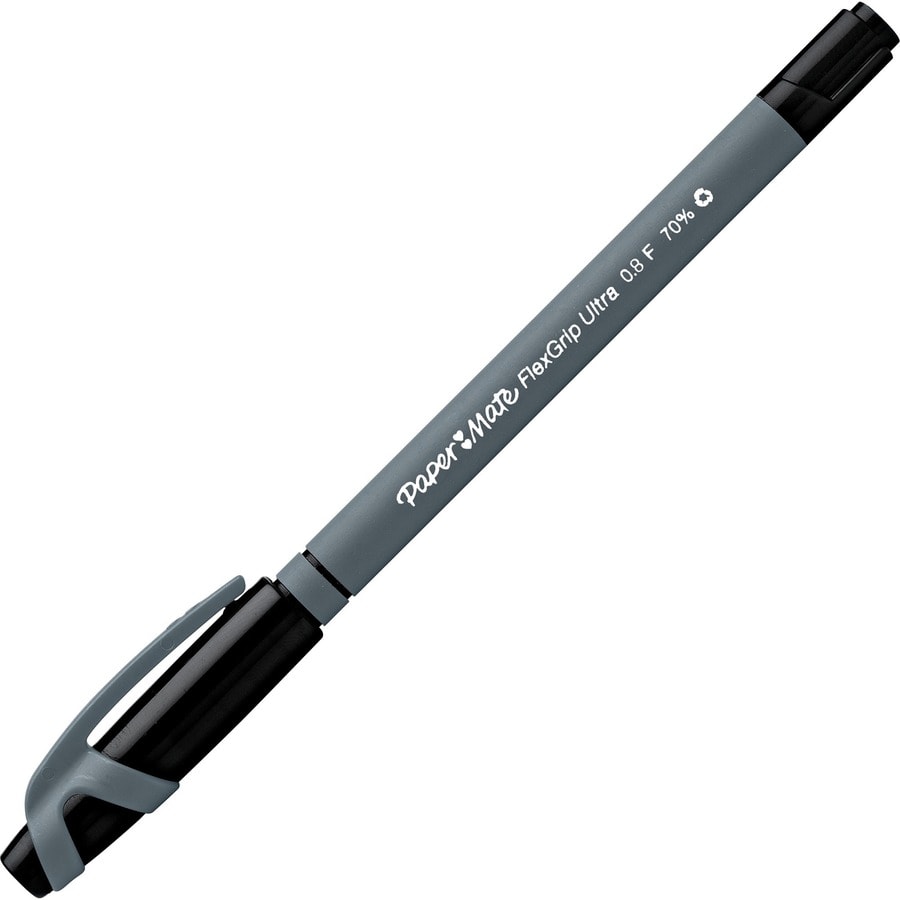 Paper Mate Flexgrip Ultra Recycled Pens - Fine Pen Point - Black Ink ...