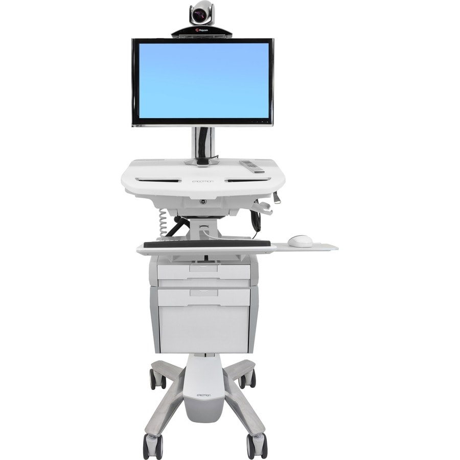 Ergotron StyleView Telepresence Cart, Single Monitor - 39 lb (17690.10 ...