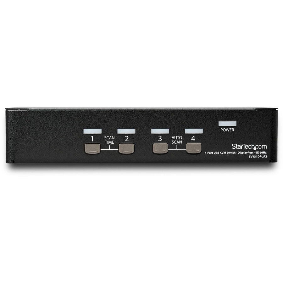 StarTech.com 4 Port DisplayPort KVM Switch - 4K 60Hz - Single Display - UHD DP 1.2 USB KVM ...