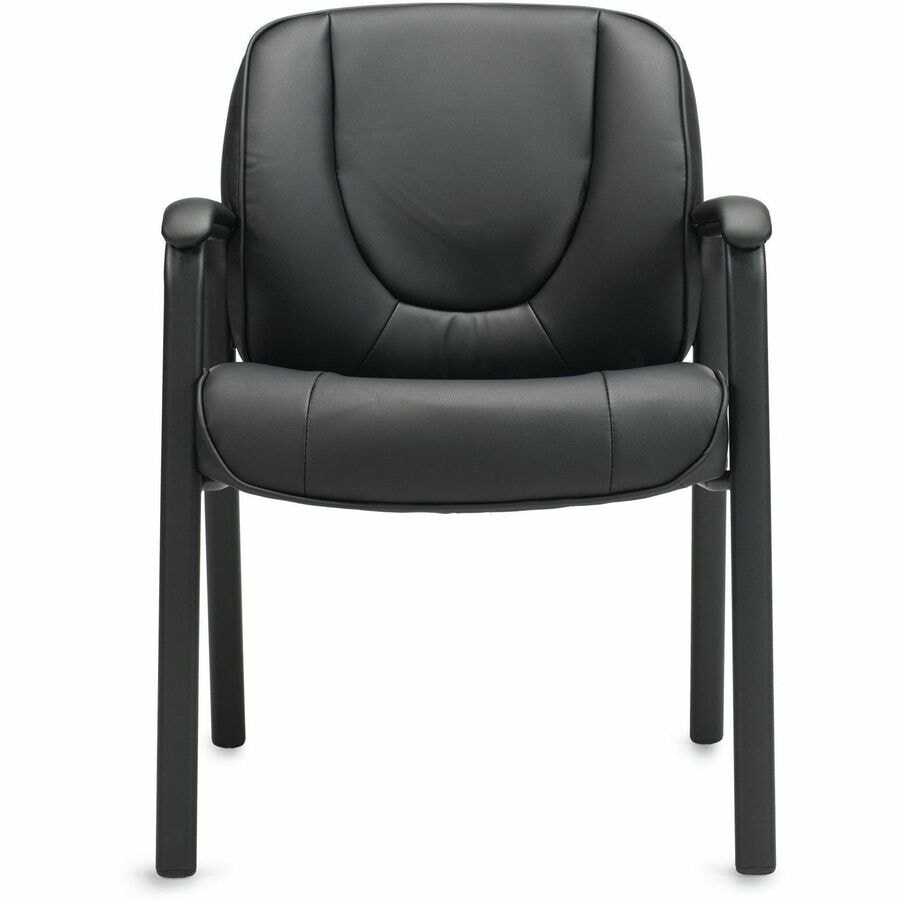 Offices To Go Centro | Guest Chair - Black Seat Color - Luxhide, Bonded ...