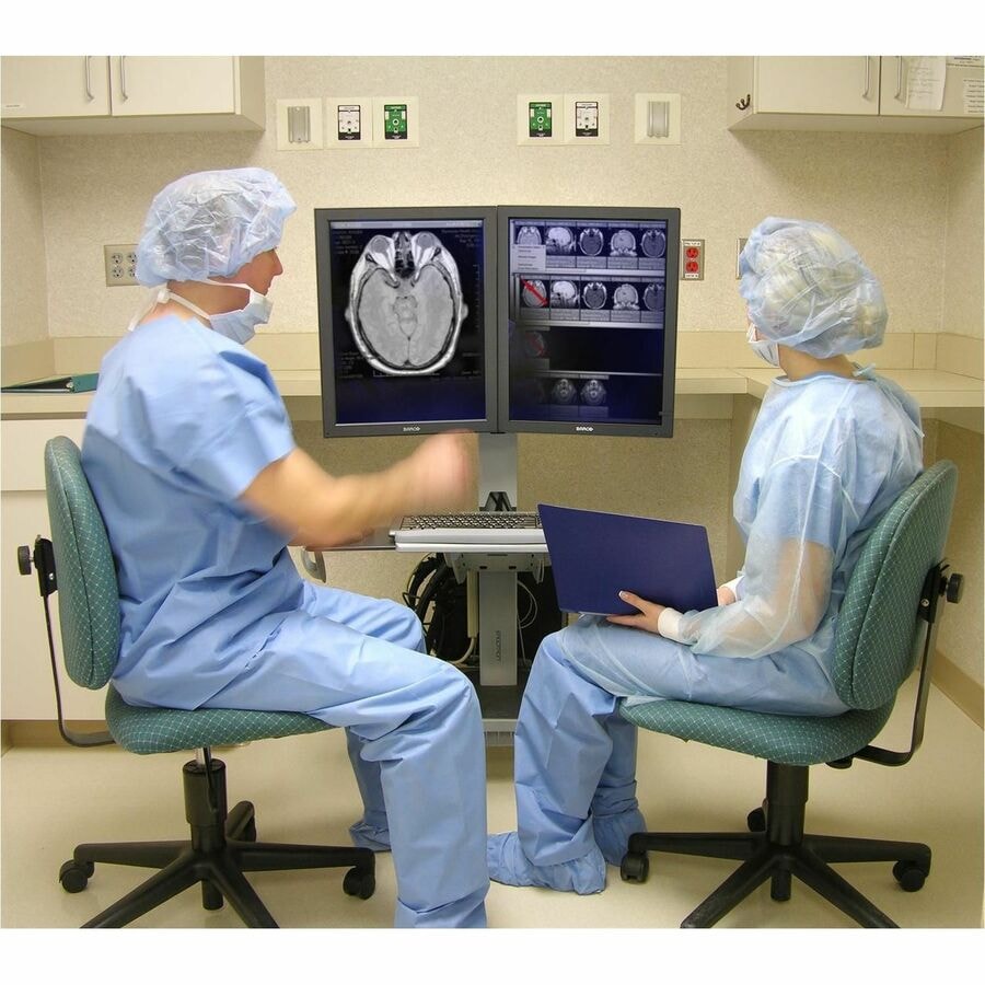 Ergotron Neo-Flex Dual WideView WorkSpace Dual Monitor Cart - 46 lb ...