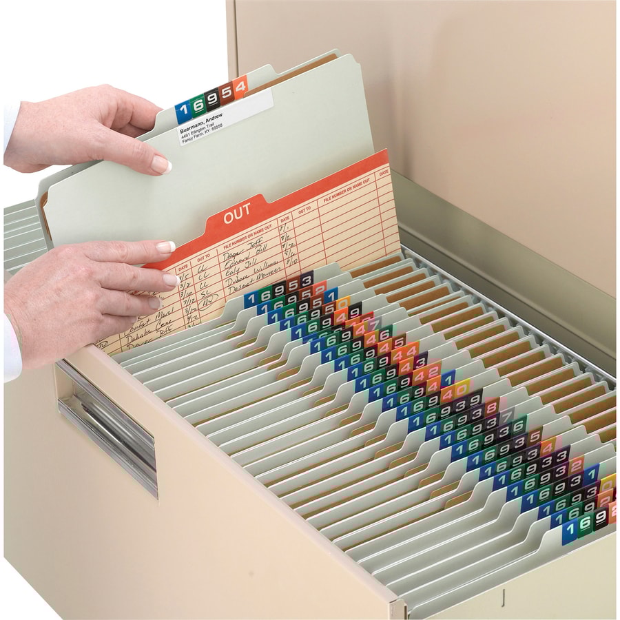 Smead 2/5 Tab Cut Letter Recycled Classification Folder - 8 1/2" (215. ...