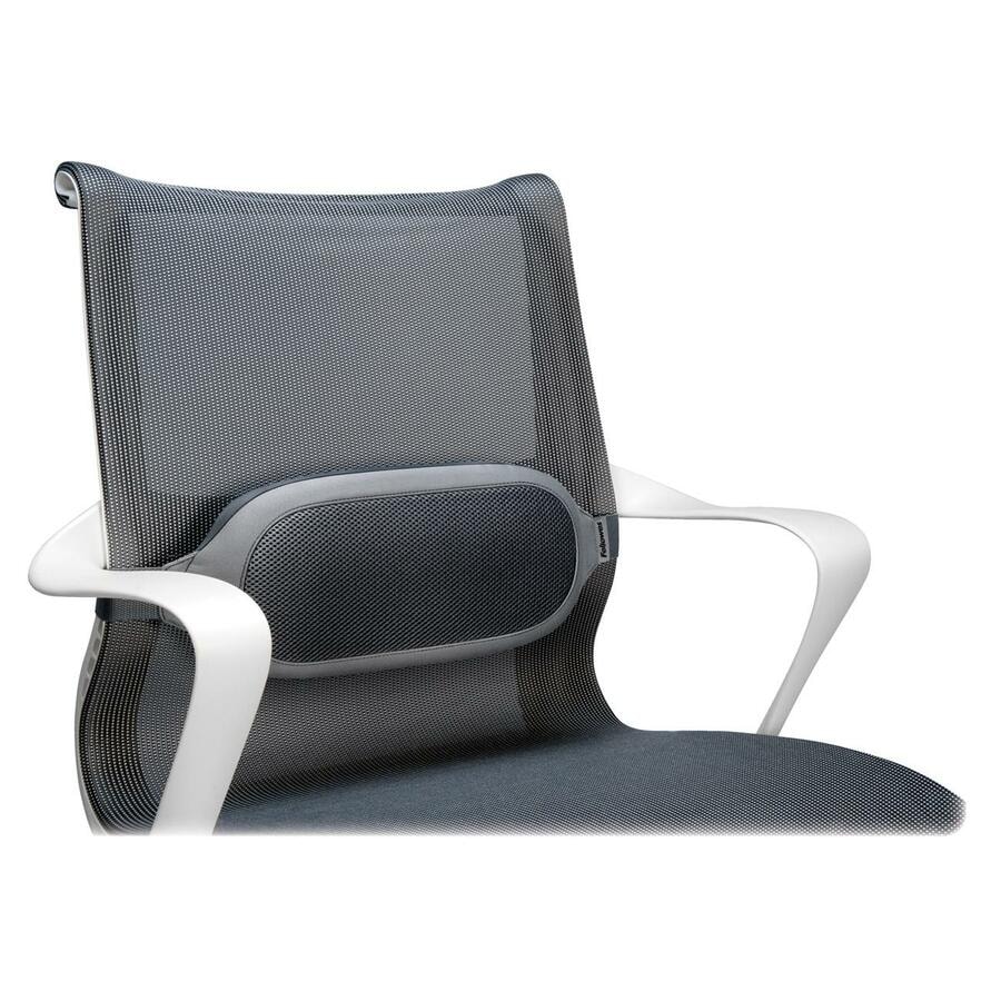 Fellowes I-Spire Series Lumbar Cushion - Strap Mount - Gray - 1 Each ...
