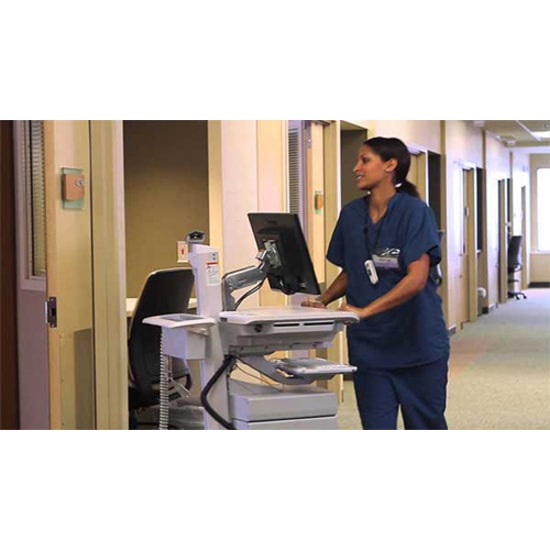 Ergotron StyleView Electric Lift Cart with Pivot, LiFe Powered, 1 ...