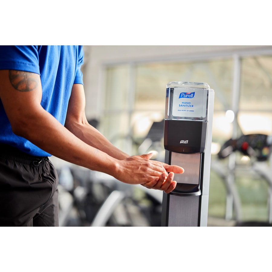 PURELL® MESSENGER ES8 Silver Panel Floor Stand with Dispenser - Floor ...