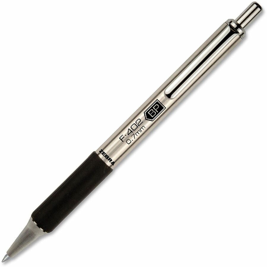 Zebra Pen STEEL 4 Series F-402 Retractable Ballpoint Pen - 0.7 mm (0.03 ...