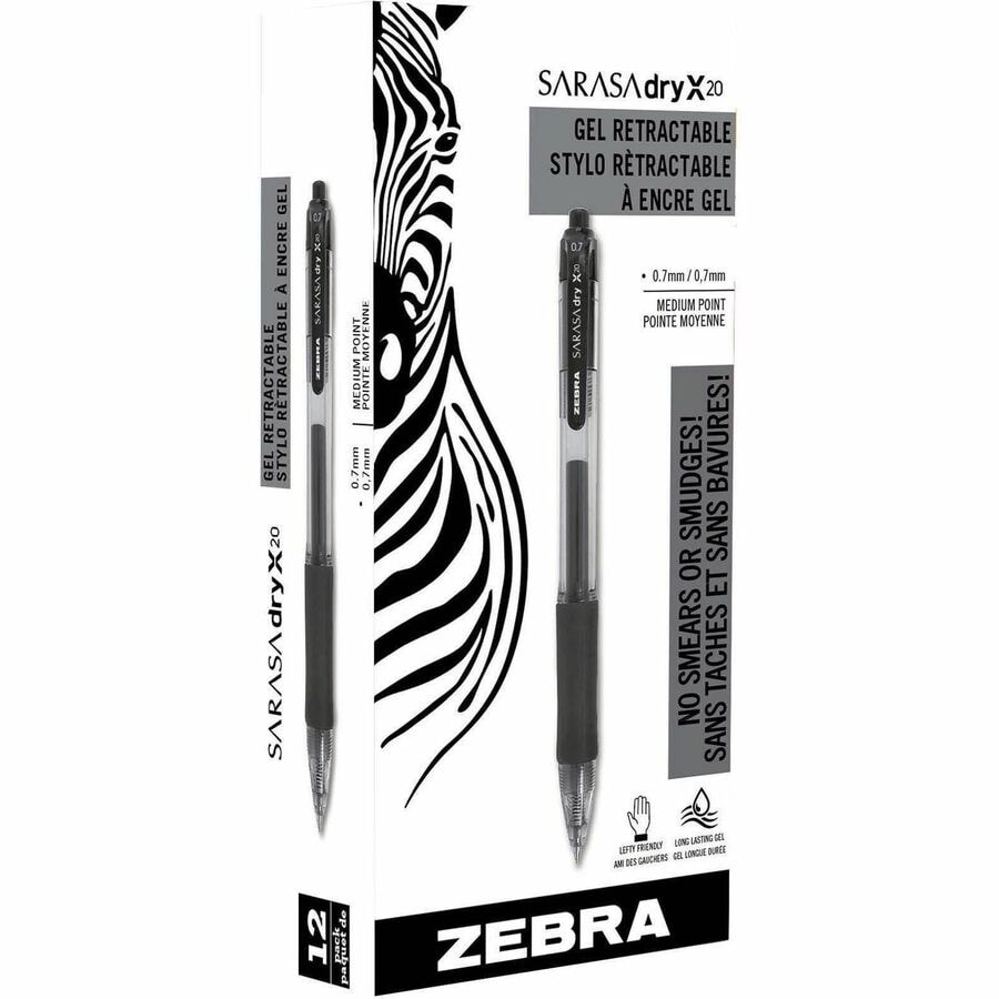Zebra Pen Sarasa Gel Retractable Pen - 0.7 mm (0.03") Medium Pen Point ...