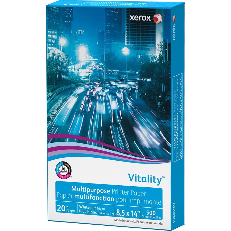 Xerox Vitality Multipurpose Printer Paper - White - 92 Brightness ...