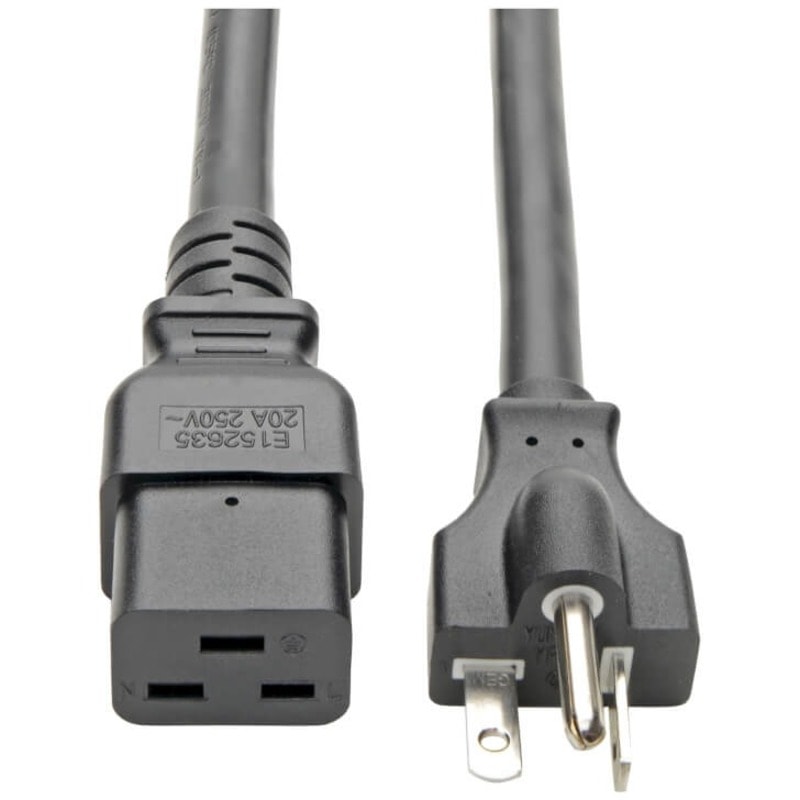 Tripp Lite 10ft Power Cord Extension Cable C19 to 5-20P Heavy Duty 20A ...