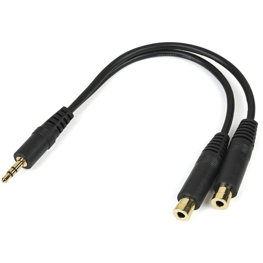 StarTech.com Stereo Splitter Cable - Phono Stereo 3.5mm (M) - Phono 2x ...
