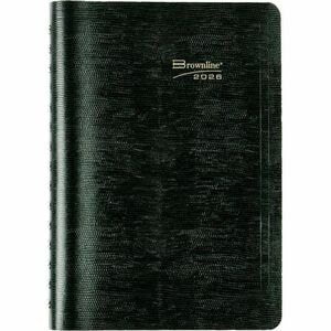 Brownline® Essential Daily Diary Twin Wire 8x5" English Green ...