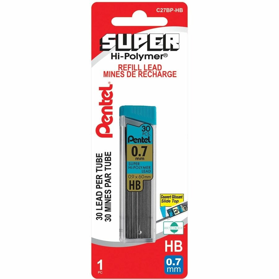 Pentel Super Hi-Polymer Pencil Refill - 0.7 mm (0.03") - HB - 30 / Tube | Grand & Toy